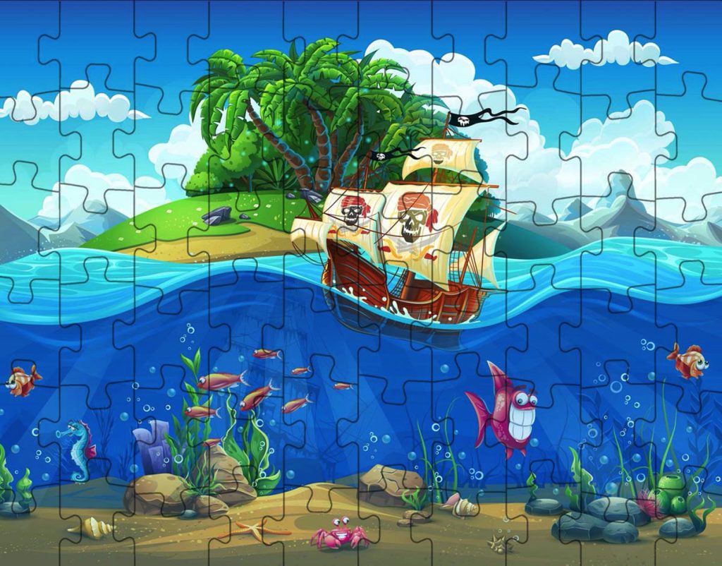 Pirate Ship Jigsaw Puzzle ~ Kids Puzzles - 12 to 1000 Pieces - Made in Oz