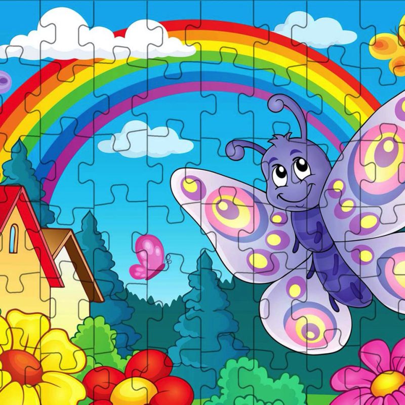 Rainbow Butterfly Puzzle ~ Kids Puzzles - 12 to 1000 Pieces - Made in Oz